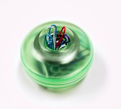 Round Desktop Magnetic Paper Clip Dispenser w/ 30 Paper Clips – H&J ...