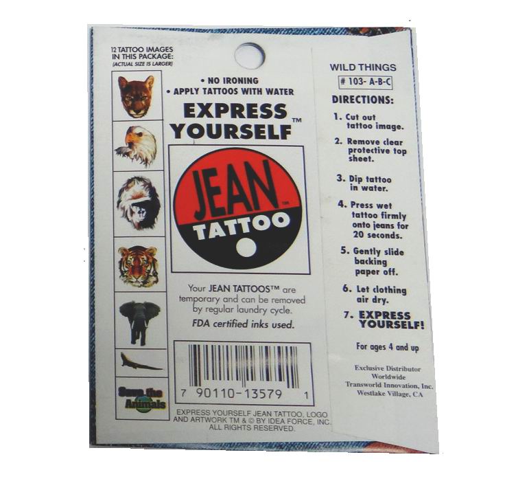 Buy TEMPORARY JEAN TATTOOS Cheap | H&J Liquidators and Closeouts, Inc