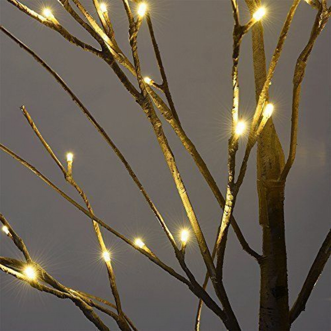 Buy Tripar International - 72" Brown Birch Lighted Tree - Plug-In LED ...