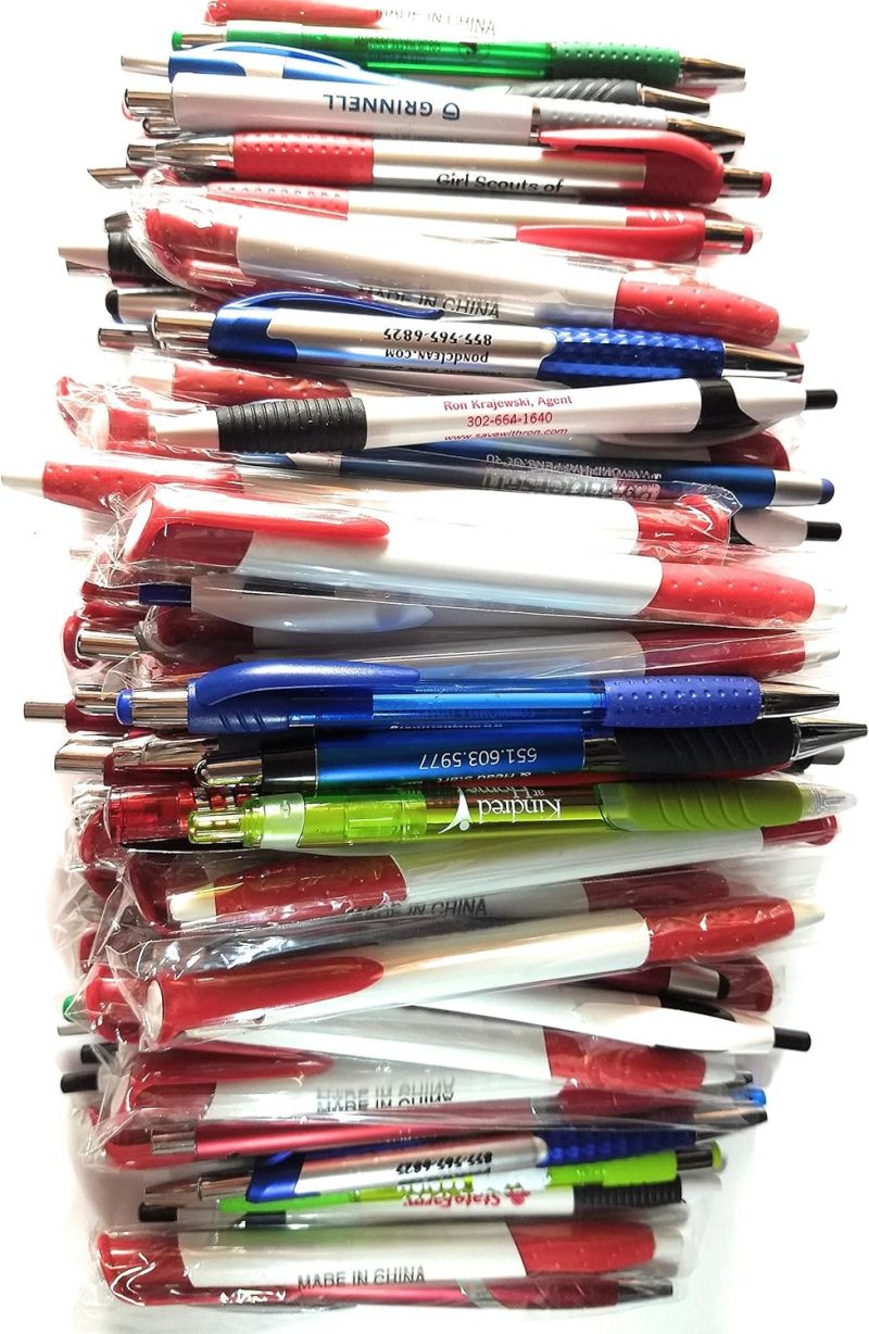 Misprint Ink Pens Bulk Assorted Click Retractable Ballpoint Pens-ITEM ...