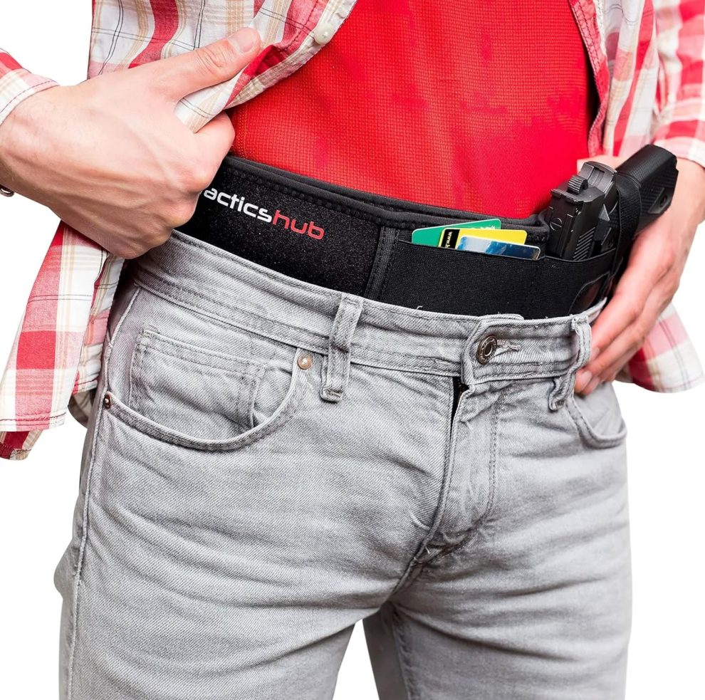 Belly Band Gun Holster for Concealed Carry – PLUS 2 Pack Magazine ...