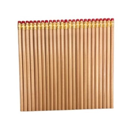 Standard 7.5″ Wood Pencil – Red Rubber Eraser – #2 Lead – Item #7270 ...