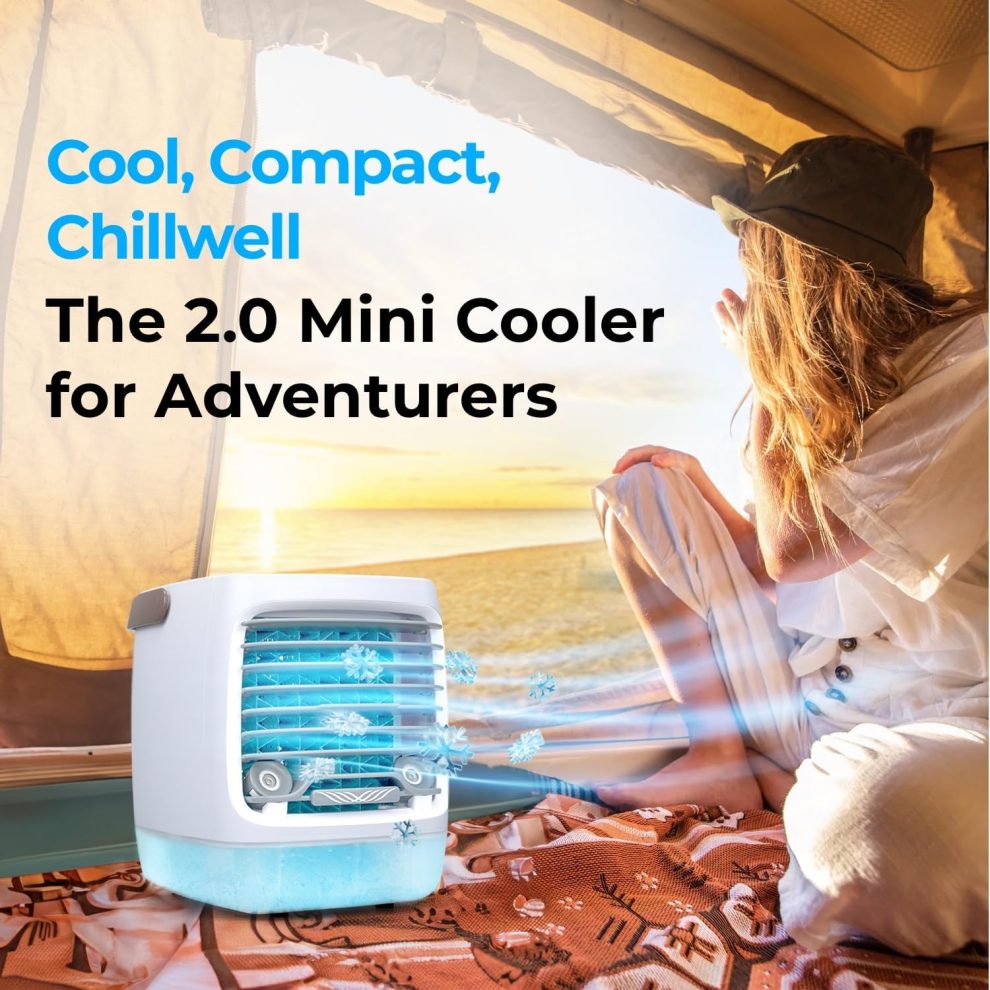 ChillWell 2.0 Evaporative Room Air Cooler – 4-Speed – Humidifier – USB ...