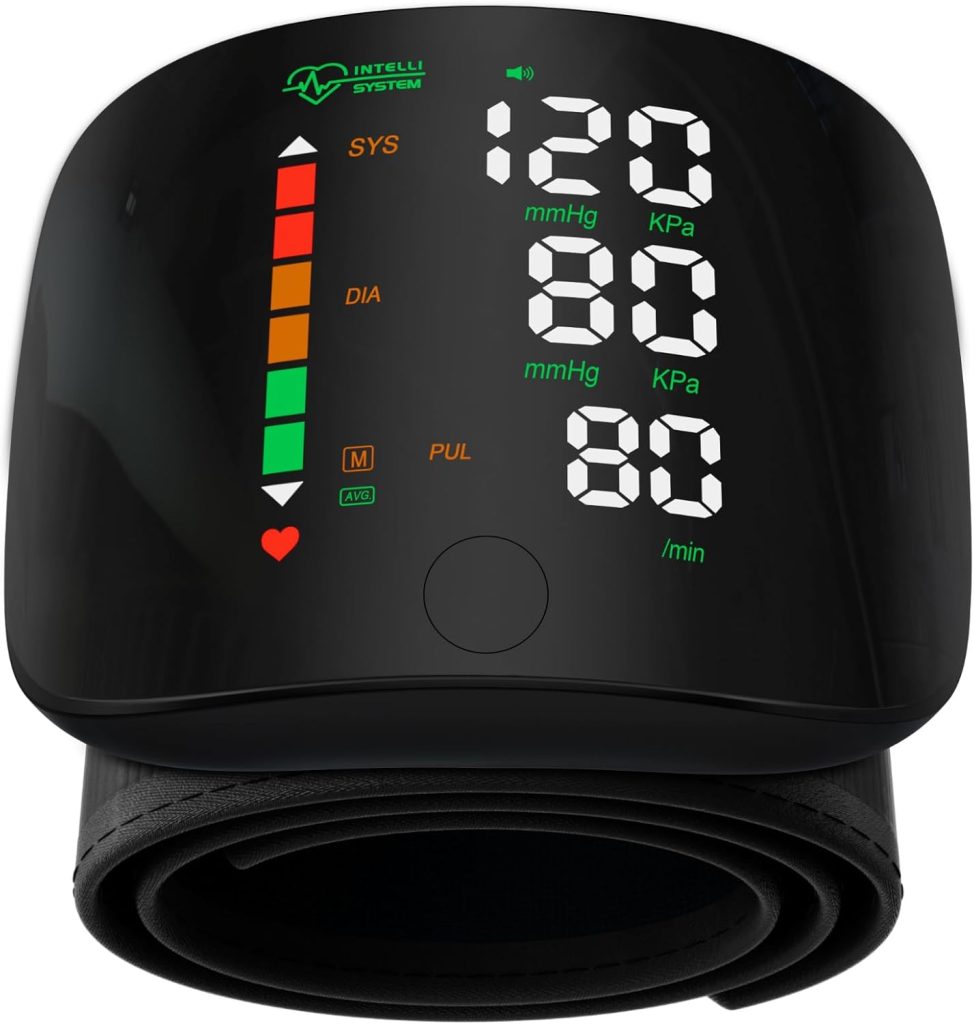 Wrist Blood Pressure Monitor Led Display, Touch Screen Wrist Blood ...