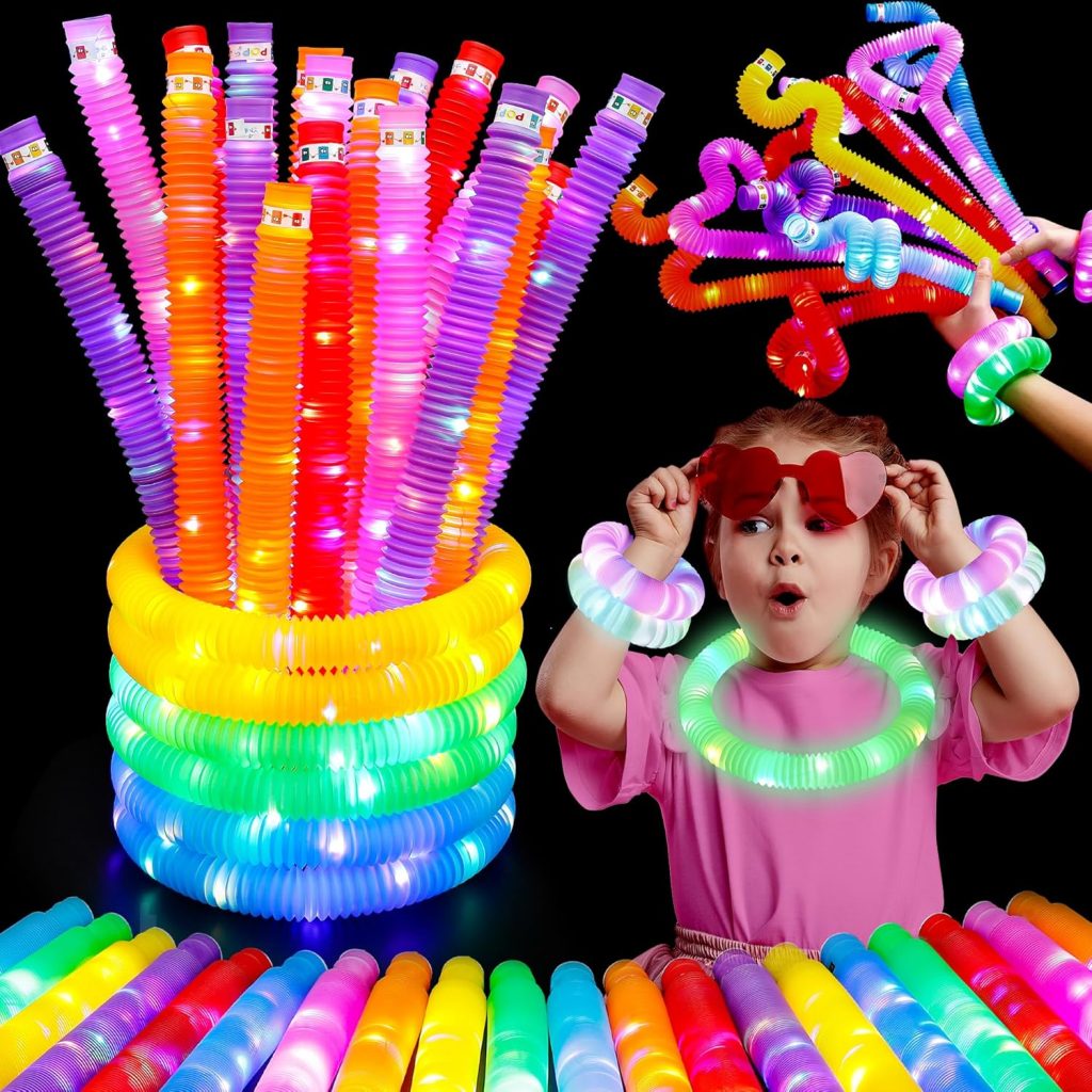 3 Pack Krunch Pop Glow Sticks Party Favors – LED Pop Tubes – 3 Modes ...